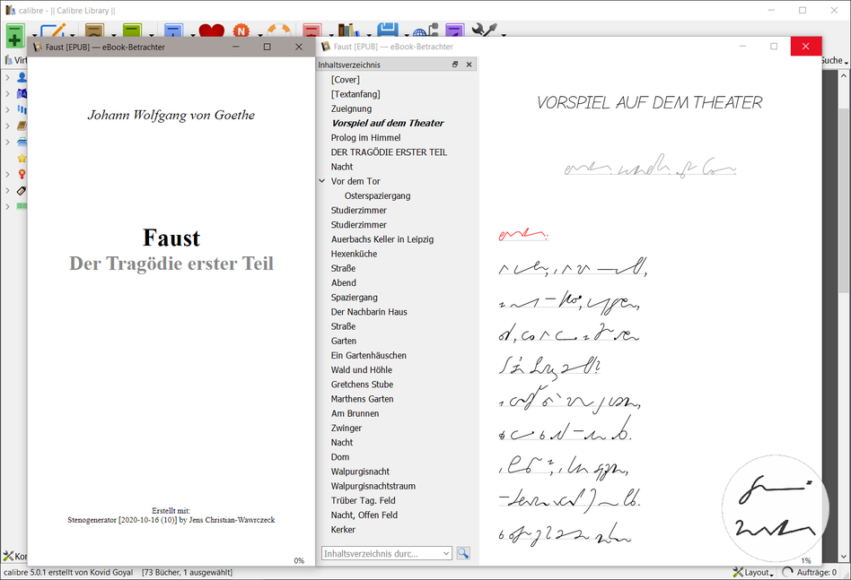 Literatur in Stenografie | Titelliste